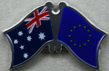 Buy Australia - Europe Friendship Pin Online from Flags down Under